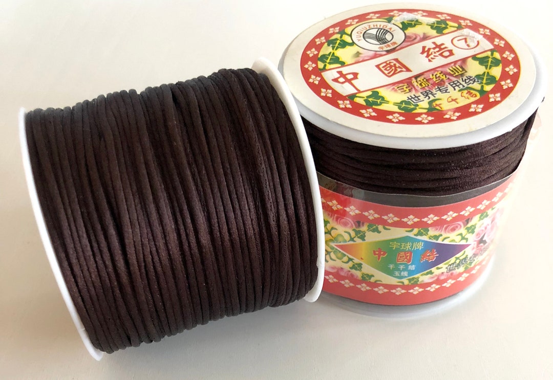 Brown Rattail Cord, Kumihimo Cord, Satin Silk Cord, Satin Nylon Cord ...