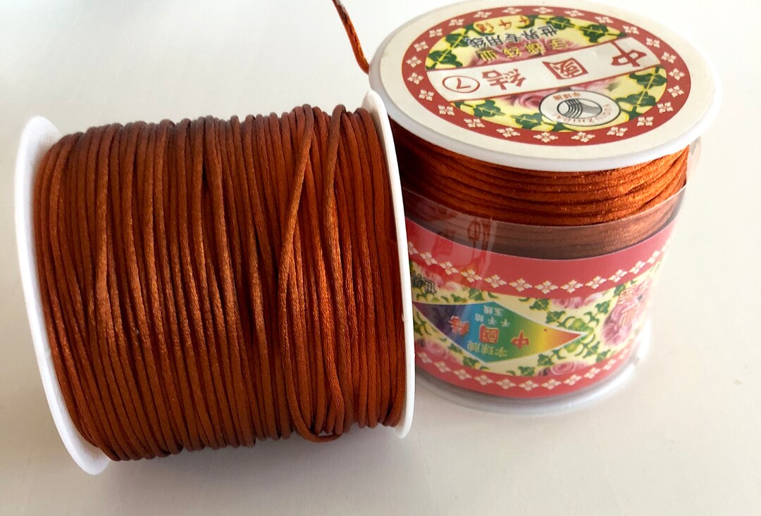 Cinnamon Rattail Cord, Kumihimo Cord, Satin Silk Cord, Satin Nylon Cord ...
