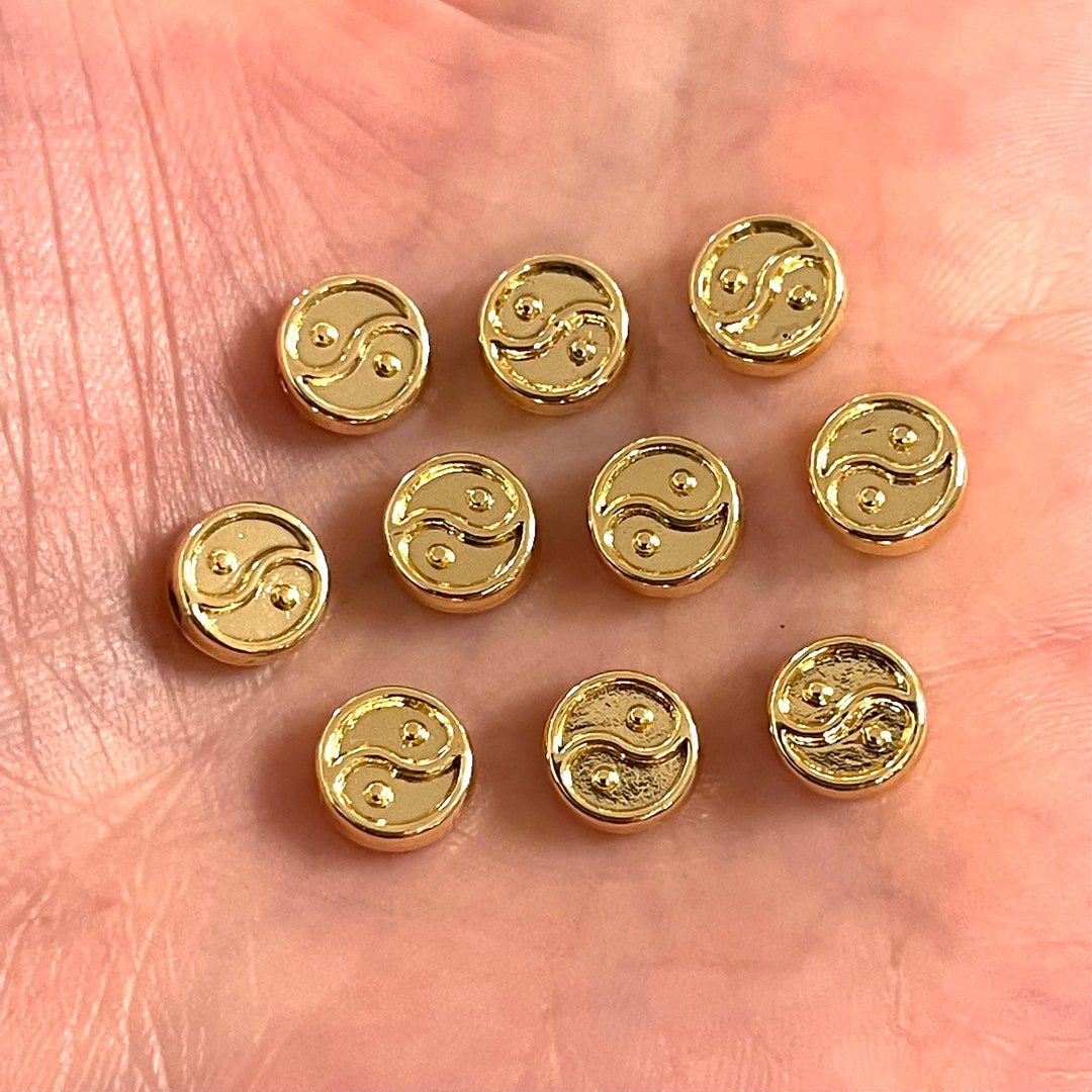 24kt Gold Plated Yin Yang Spacer Charms, 10 Pcs in a Pack - Etsy