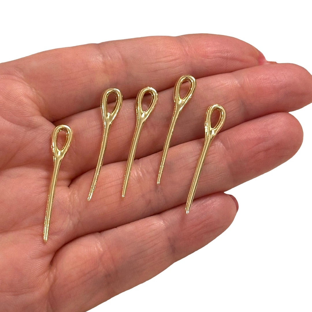 24kt Gold Plated Needle Charms, Gold Sewing Charms, 5 Pcs in a Pack - Etsy