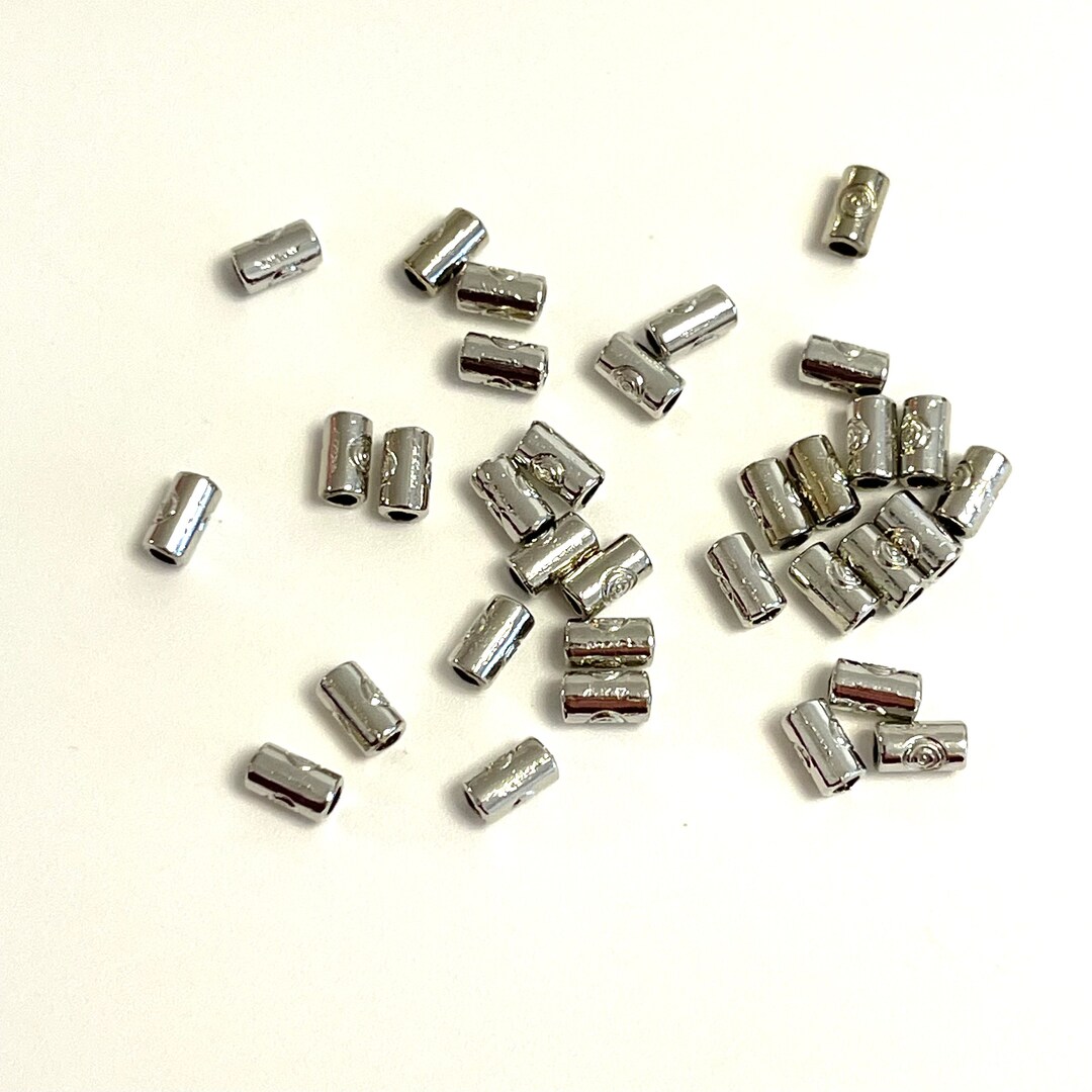Rhodium Plated Spacer Tubes, Rhodium Tubes, 20 Pcs in a Pack - Etsy UK