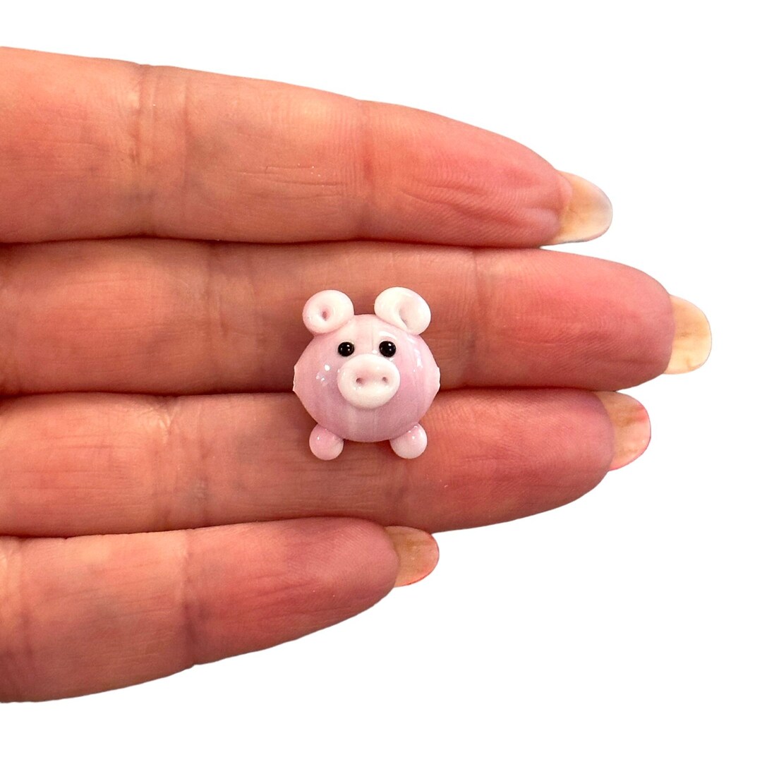 Hand Made Murano Glass Pig Charm - Etsy