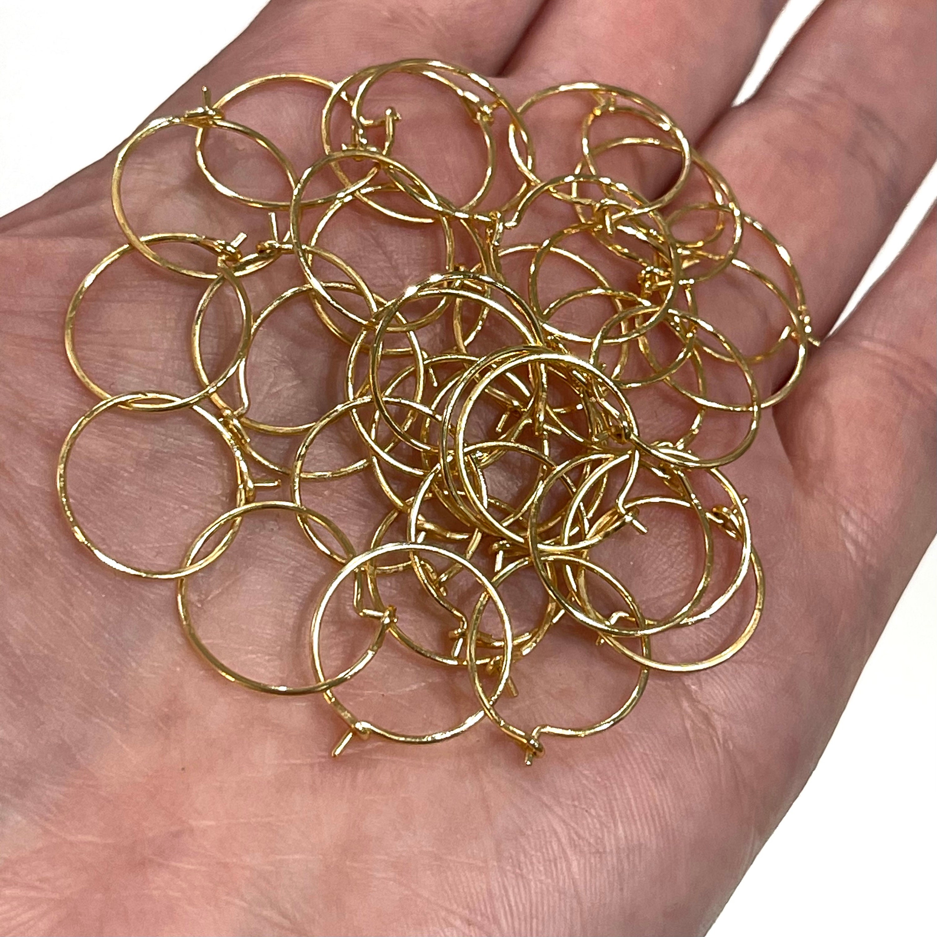 24kt Gold Plated 15mm Earring Loops 15mm Gold Loop Earring - Etsy Australia