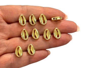 5/10/20pcs Natural Sea Shells Cowrie Shell Gold Plated Shell - Etsy