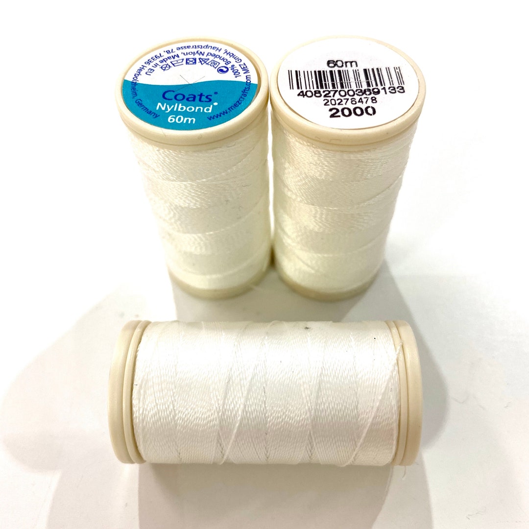 Coats, Nylbond Extra Strong Beading Thread | 60mt | White 2000 - Etsy