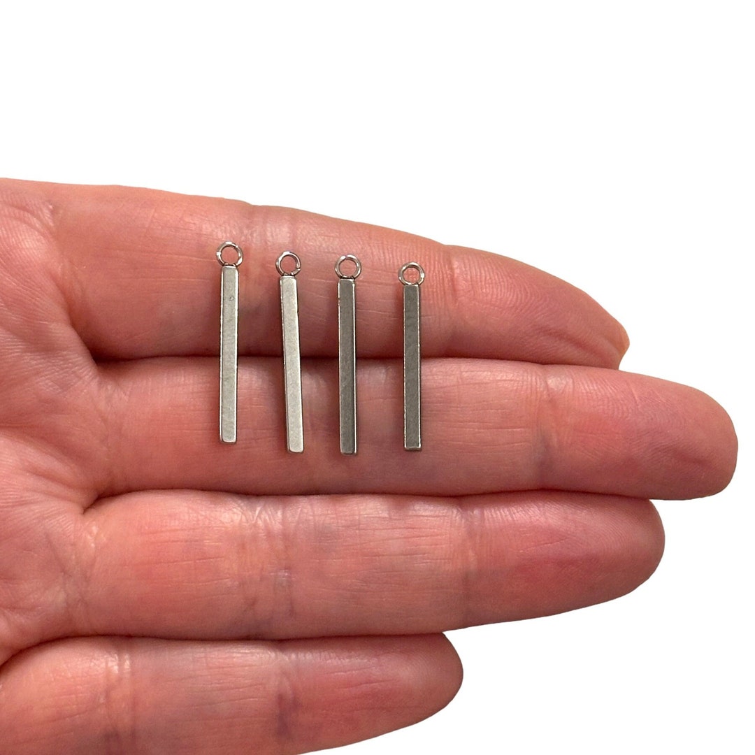 Stainless Steel 20mm Stick Charms, 4 Pcs in a Pack - Etsy