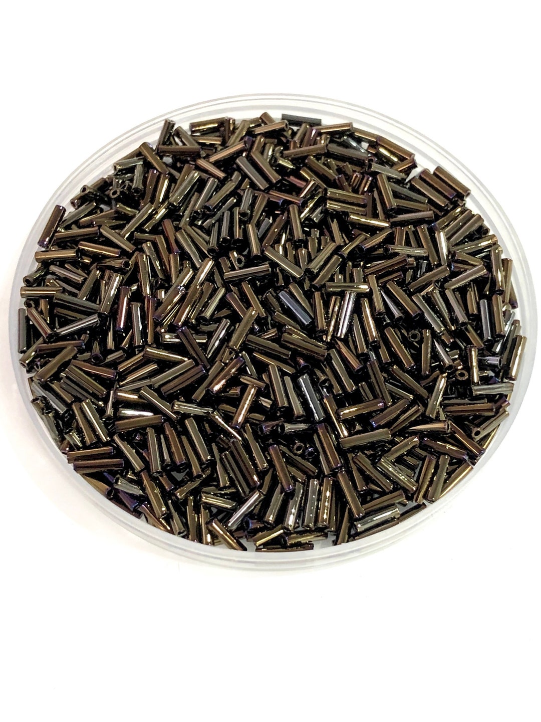 Miyuki Bugles Size 6mm 0458 Metallic Brown Iris 10 Grams. Brown Bugles ...