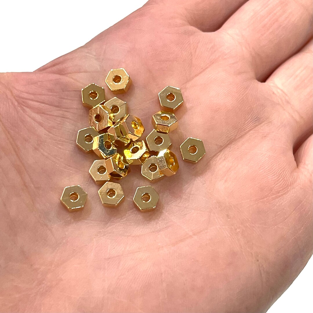 24kt Gold Plated 5mm Spacer Charms, 20 Pcs in a Pack, - Etsy