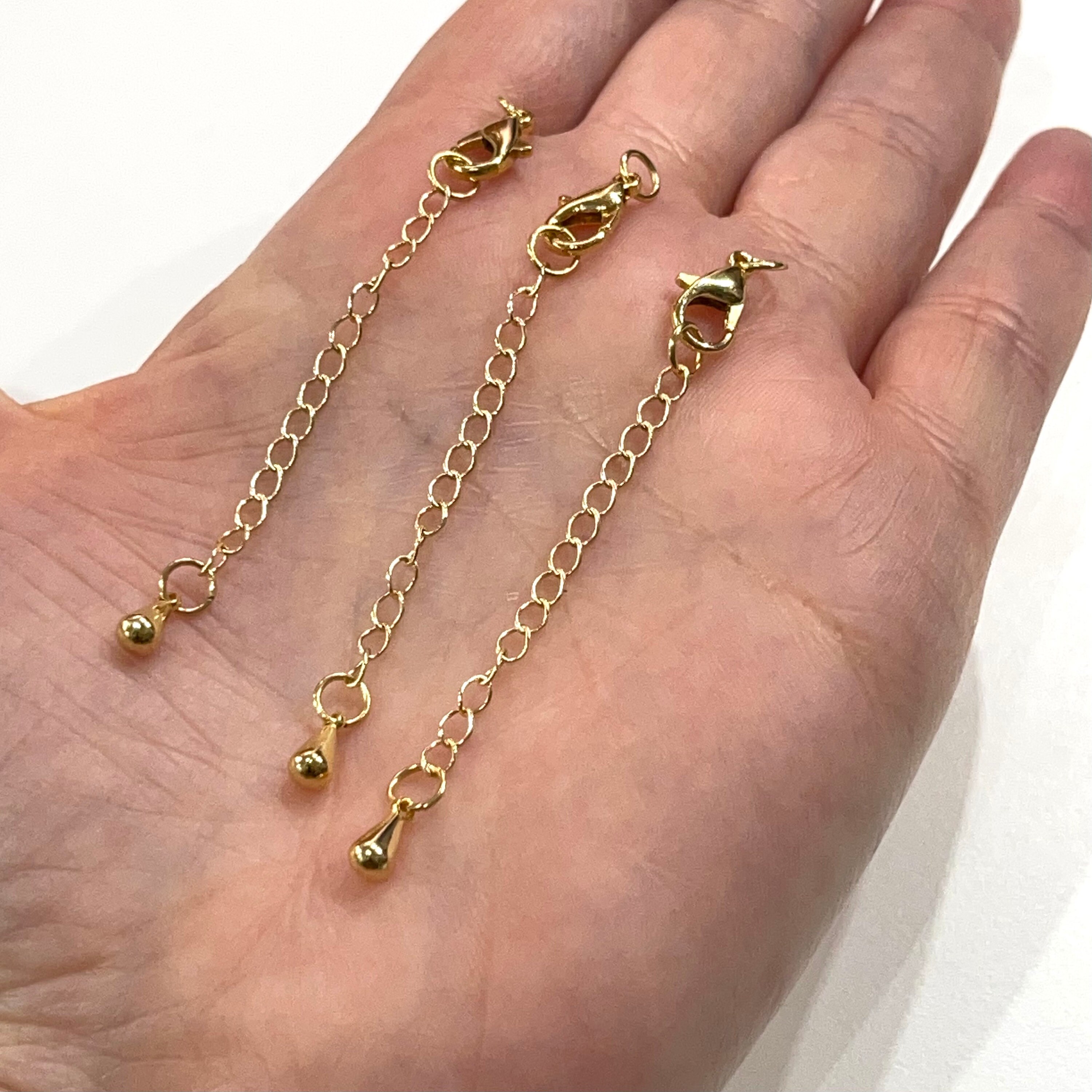 24kt Gold Plated 2 Inch Chain Extender With Lobster Clasp and - Etsy UK