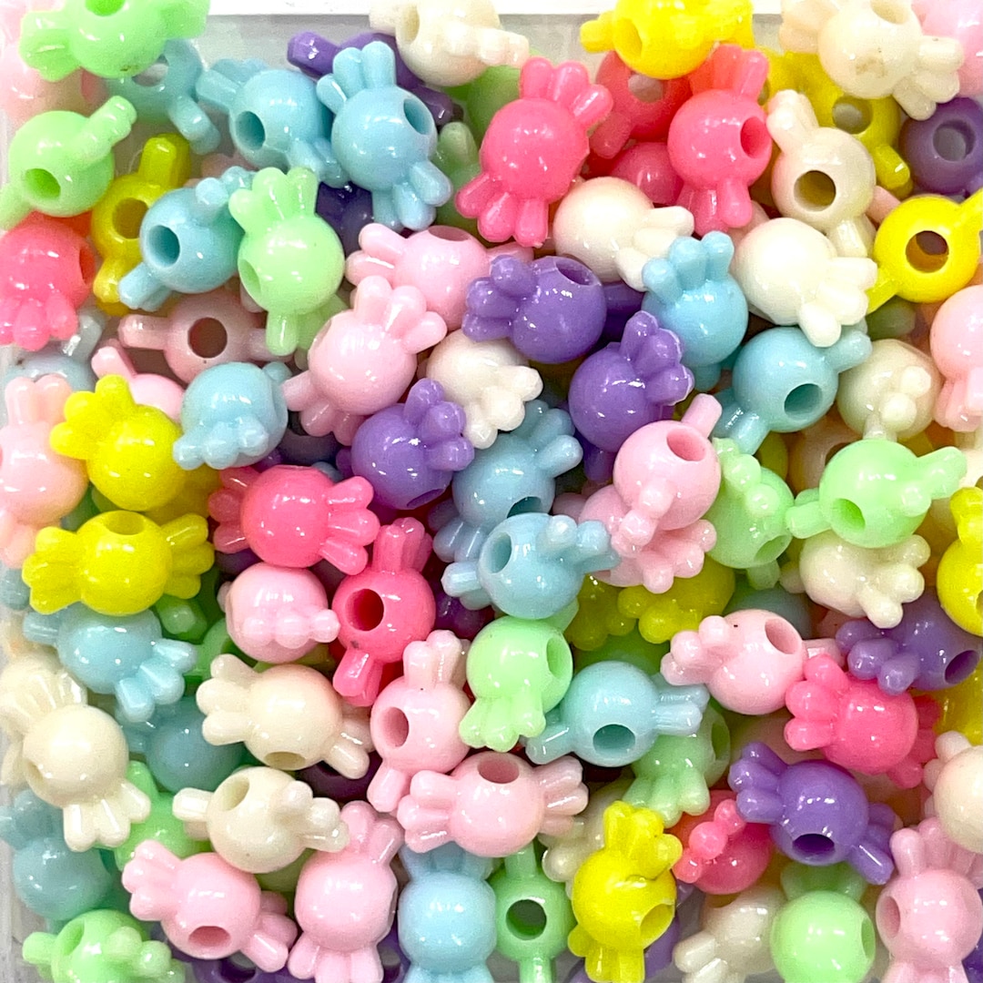 Acrylic Candy Beads, Assorted 50 Gr Pack, Approx 125 Beads - Etsy