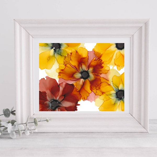 Alcohol Ink Flowers - Etsy