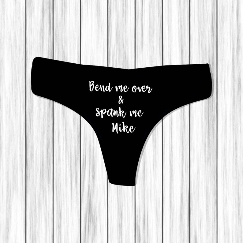Custom Personalized Thong Panties Spank Me Thong Panties Etsy