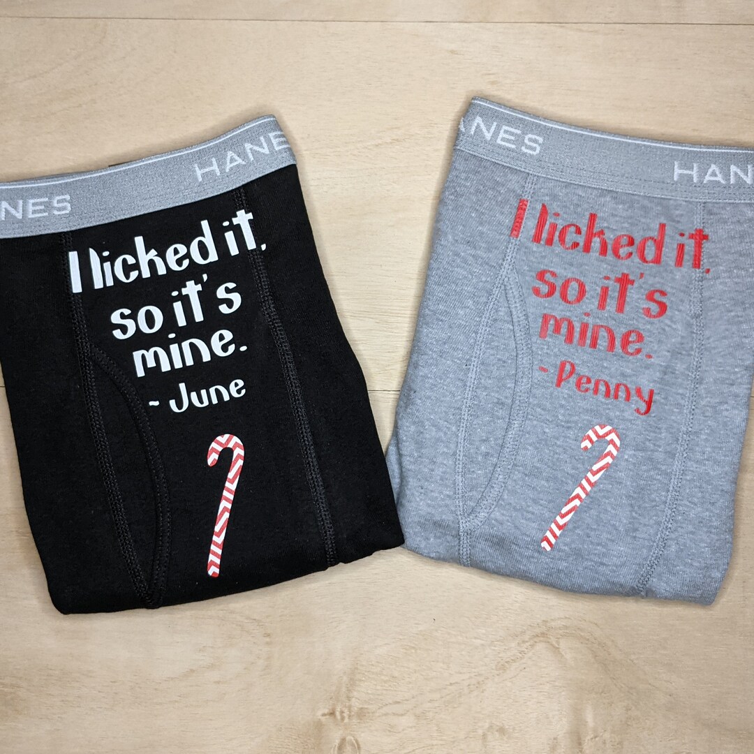 Candy Cane Boxer Briefs, Christmas Gift for Boyfriend - I Licked It, so ...