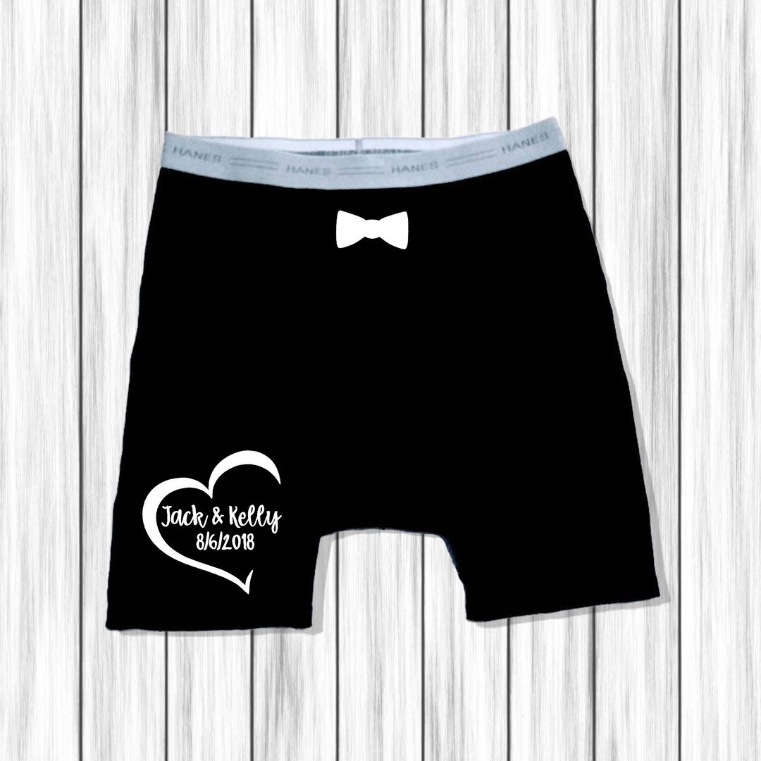 Personalized Boxers, Groom Underwear, Gift for Groom From Bride ...