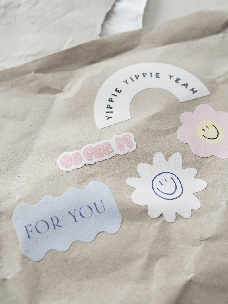 AUFKLEBER YIPPIE YEAH / Sticker für Small Business, Geschenkverpackung ...
