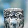 Samurai Ring Japanese Ring Japanese Engraving Samurai Ring With Men ...