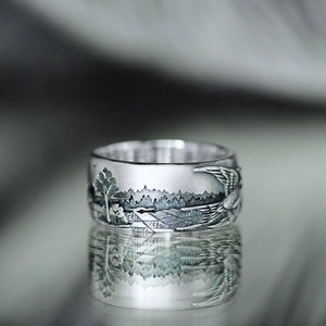 Bird Ring in Silver - Swifts Ring - Pair of Swifts Ring - Author Ring ...