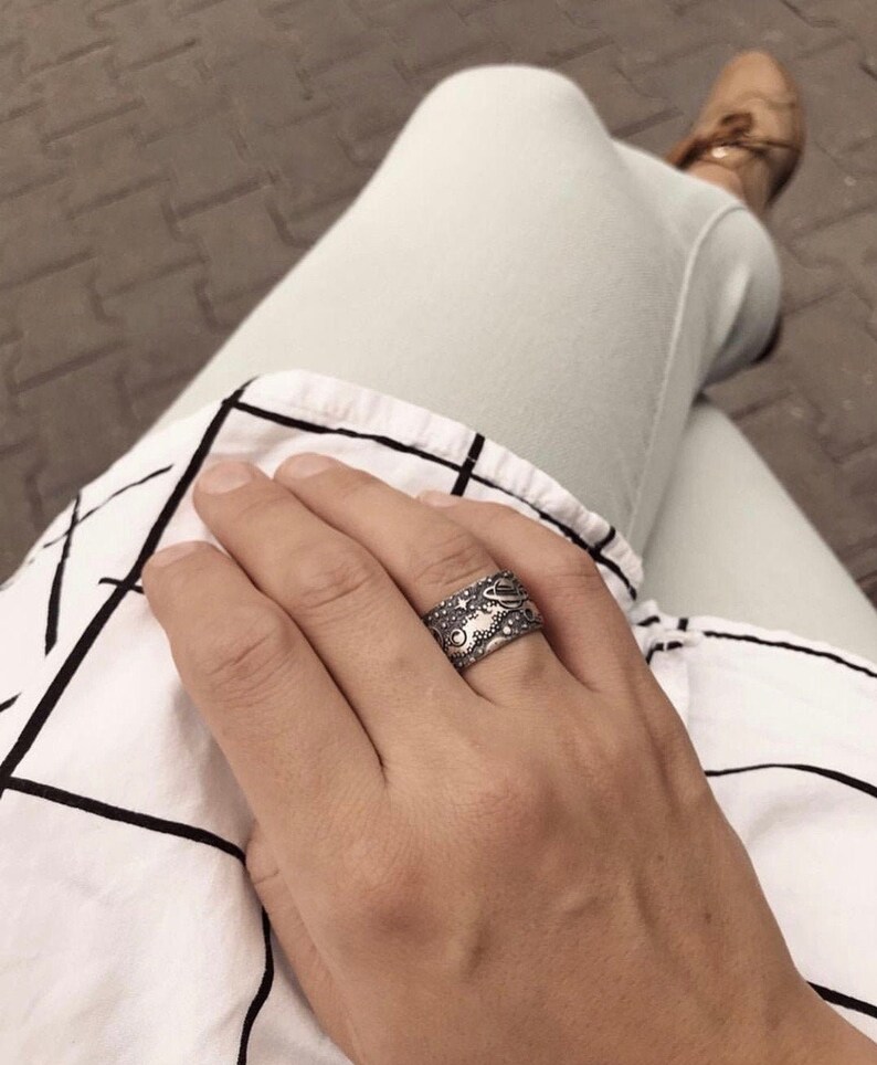 Space Ring Ring of the Planet Space Jewelry Ring of a - Etsy