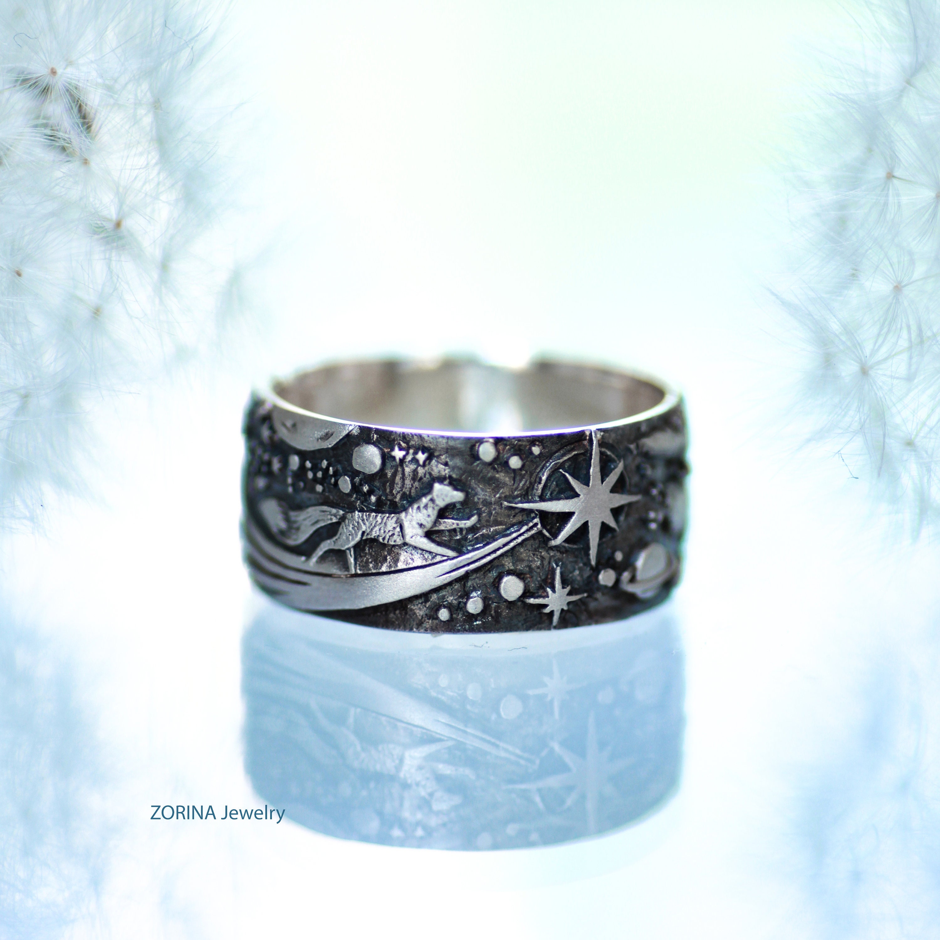 Space Fox Ring Foxes in Outer Space Fox on a Star Space - Etsy