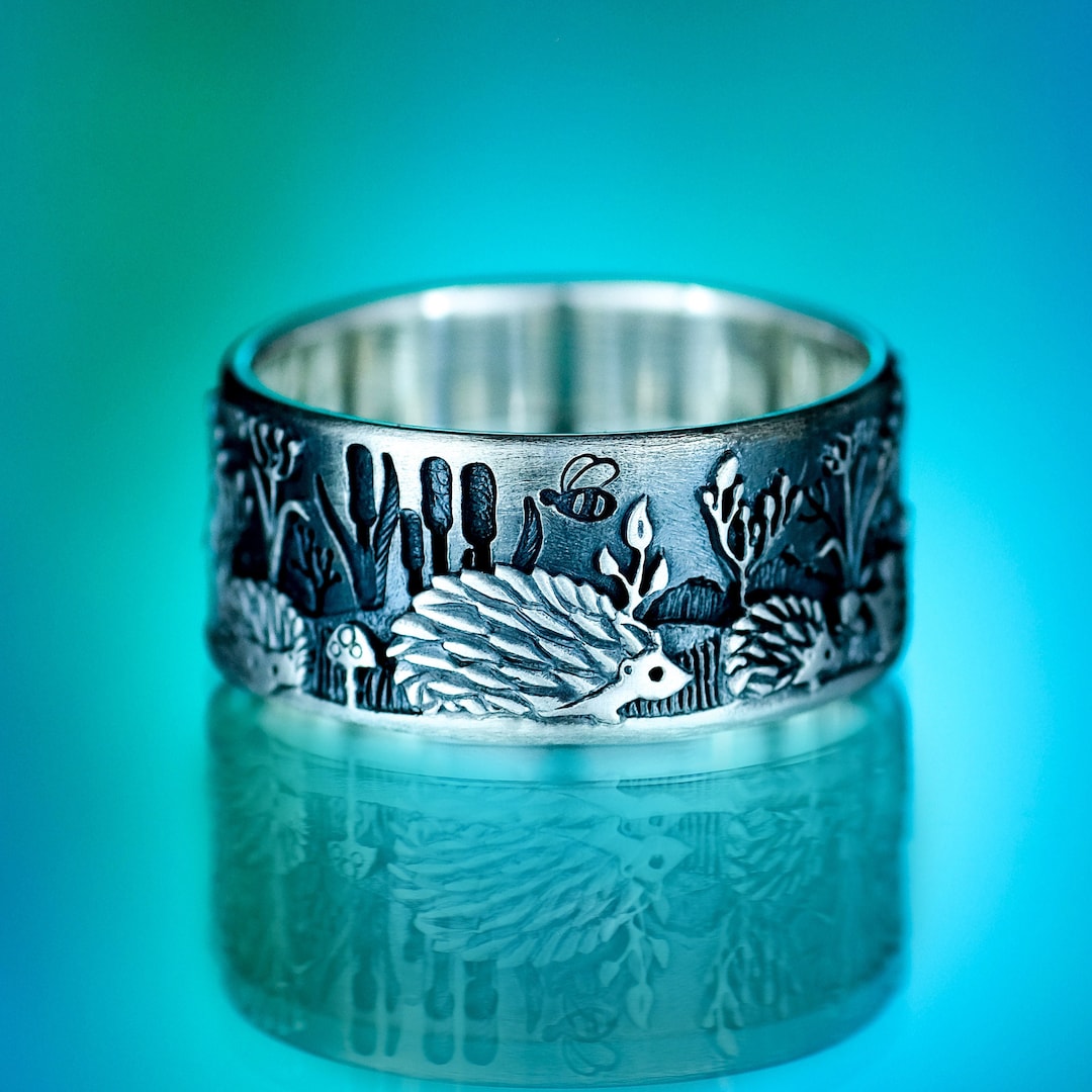 Hedgehog Family - Handmade Ring With Hedgehogs - Life of a Family of ...