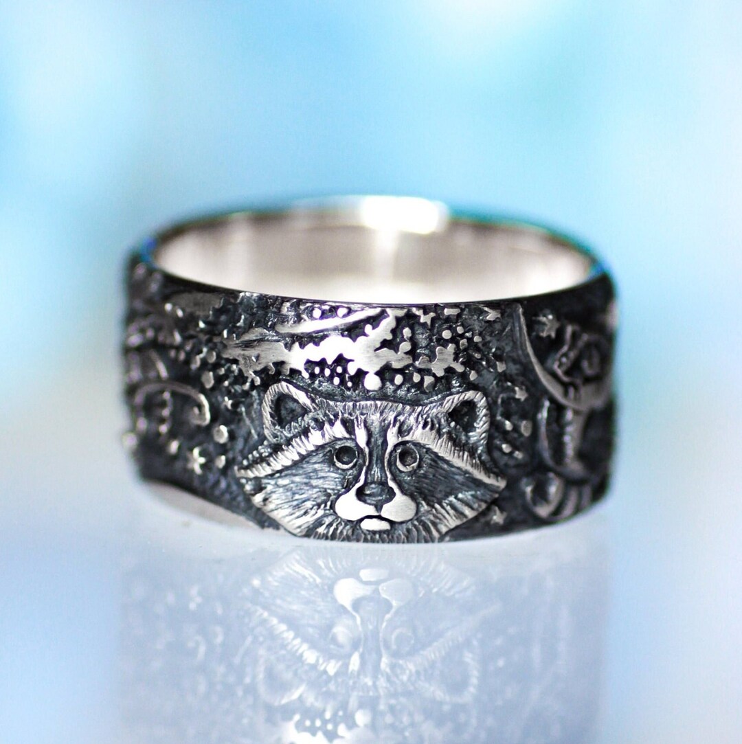 Raccoon Ring Raccoon Stripes Raccoon With Baby Raccoon - Etsy