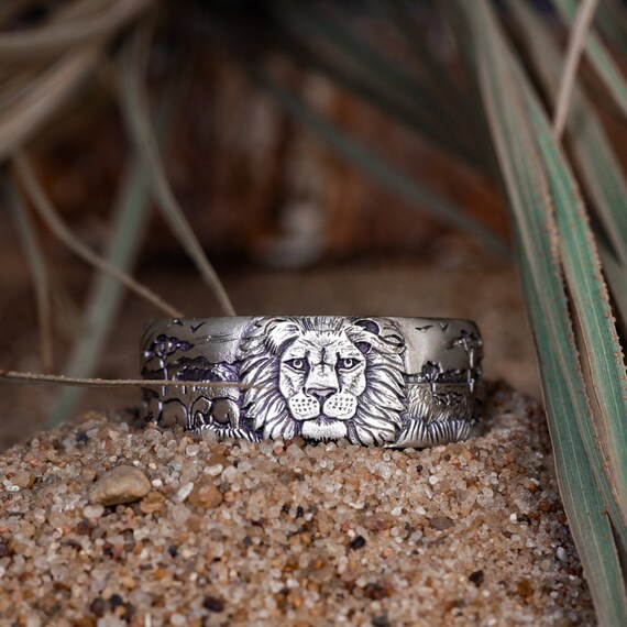 Wide ring Lion The Lion King Africa | Etsy