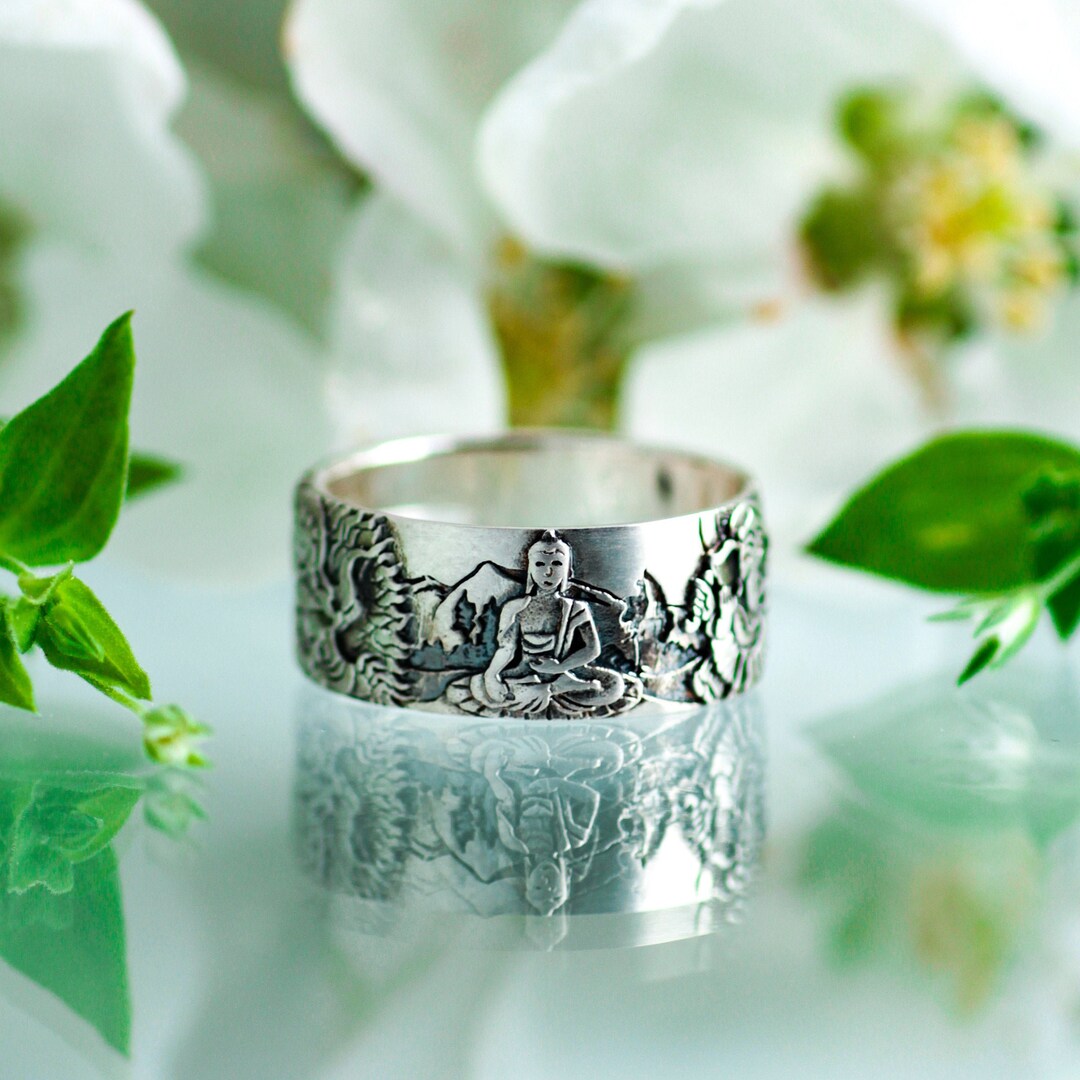 Sterling Silver Indian Gods Ring – Shiva, Buddha, Mahakala, Ganesha - Etsy