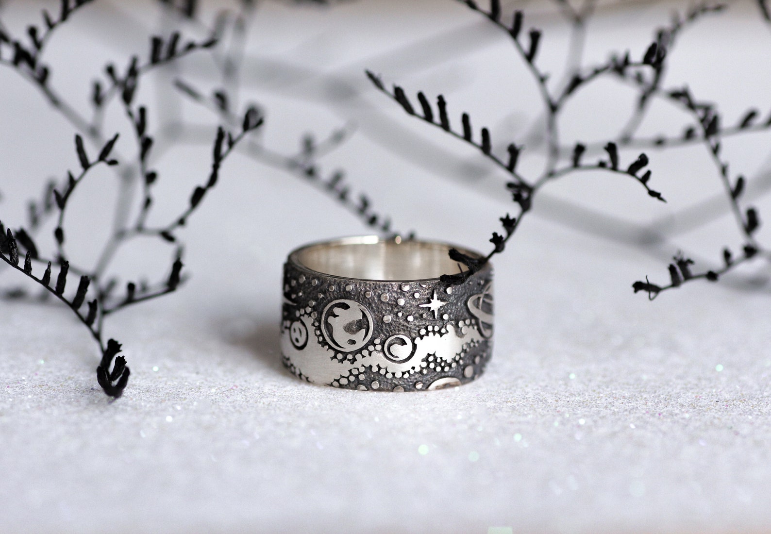 Space Ring Ring of the Planet Space Jewelry Ring of a - Etsy