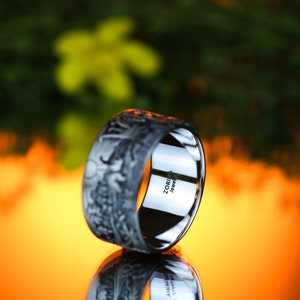 Dinosaurs Ring - Tyrannosaurs Wide Ring - Mesozoic Era Ring - Inspired ...