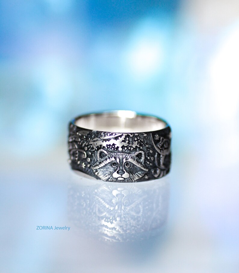 Raccoon Ring Raccoon Stripes Raccoon With Baby Raccoon - Etsy