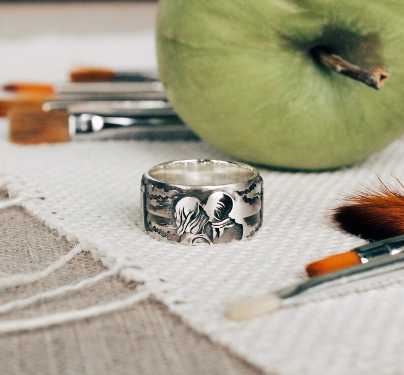 René Magritte René Magritte Ring Ring Lovers Ring With a - Etsy