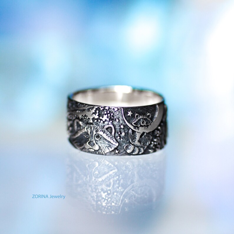 Raccoon Ring Raccoon Stripes Raccoon With Baby Raccoon - Etsy