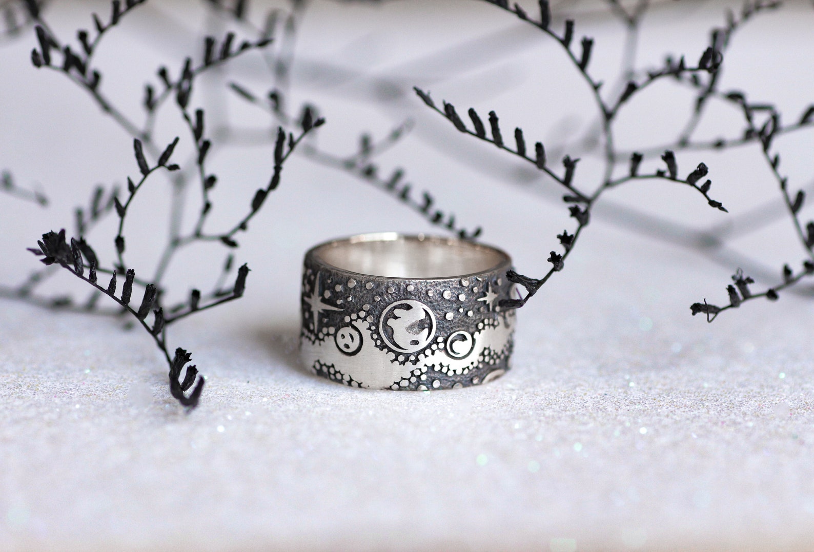 Space Ring Ring of the Planet Space Jewelry Ring of a - Etsy