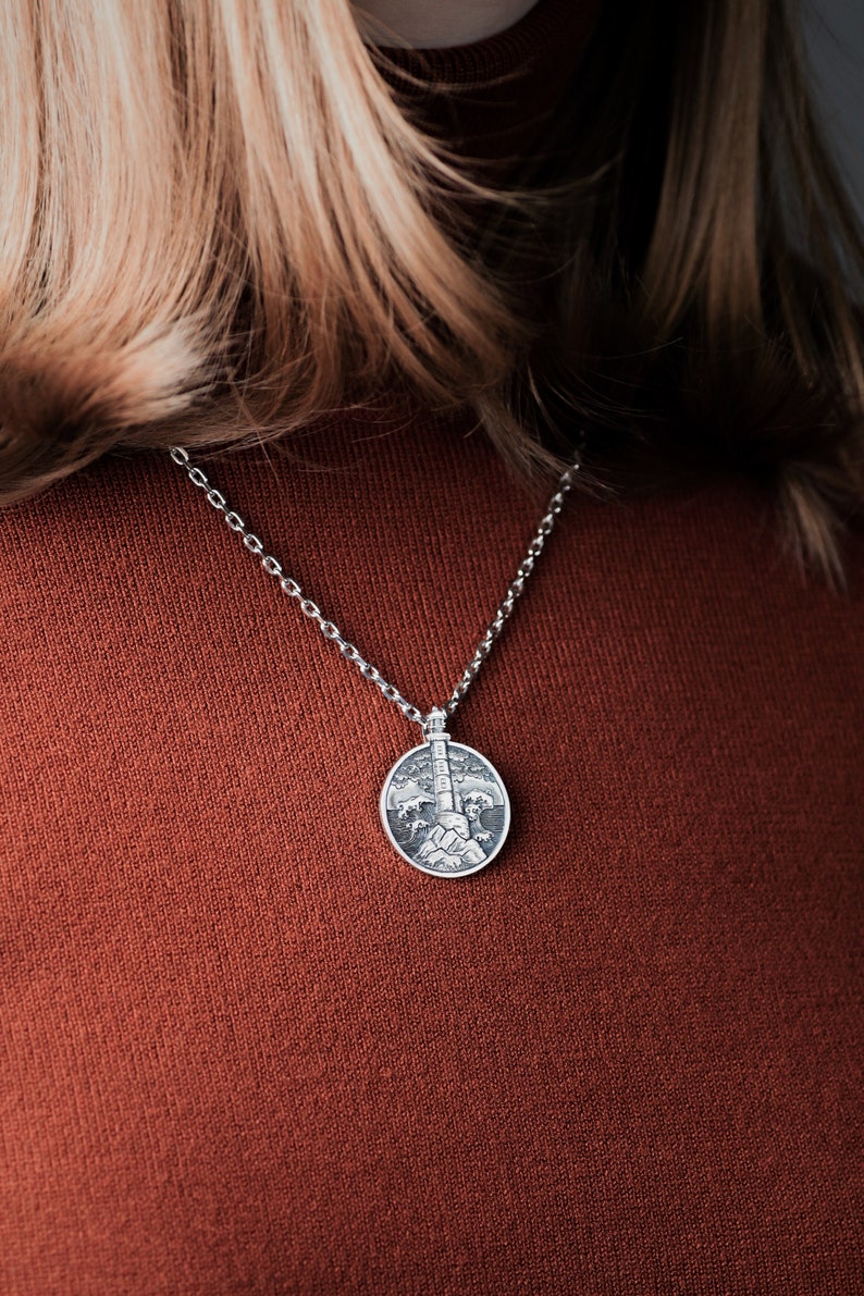 Pendant Lighthouse Raging Ocean Pendant Jewelry Lighthouse | Etsy