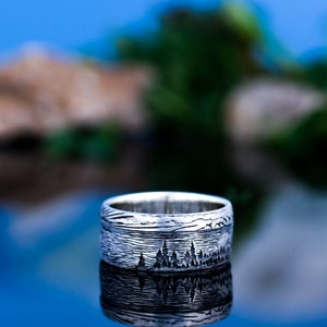 Mountain Ring With the Sun - Ring Sunset - Wide Ring With Mountains ...