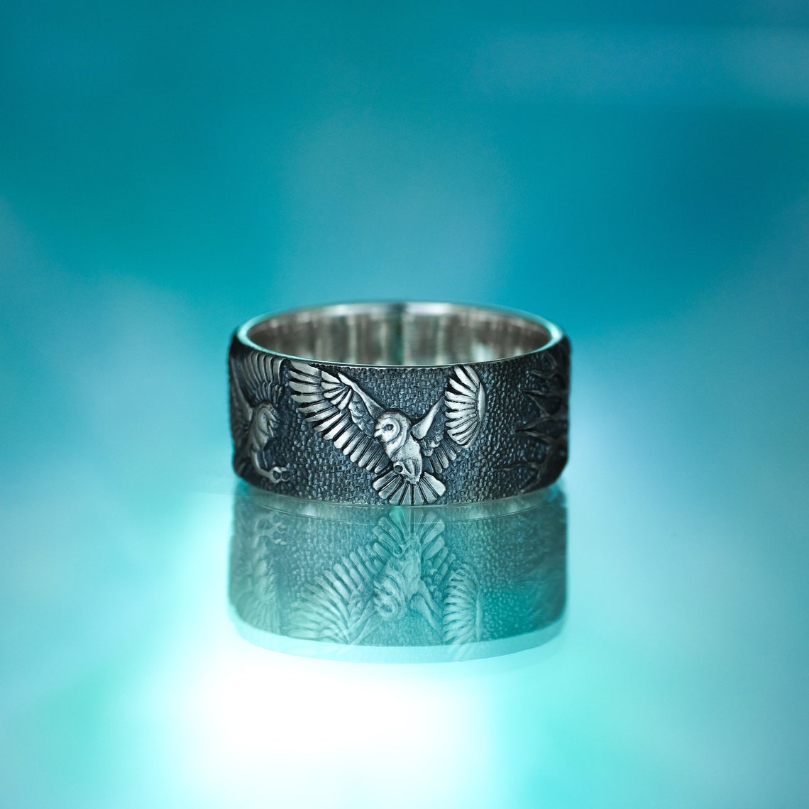 Owl Ring - Owl Flight Ring - a Symbol of Wisdom - a Gift for Her - A ...