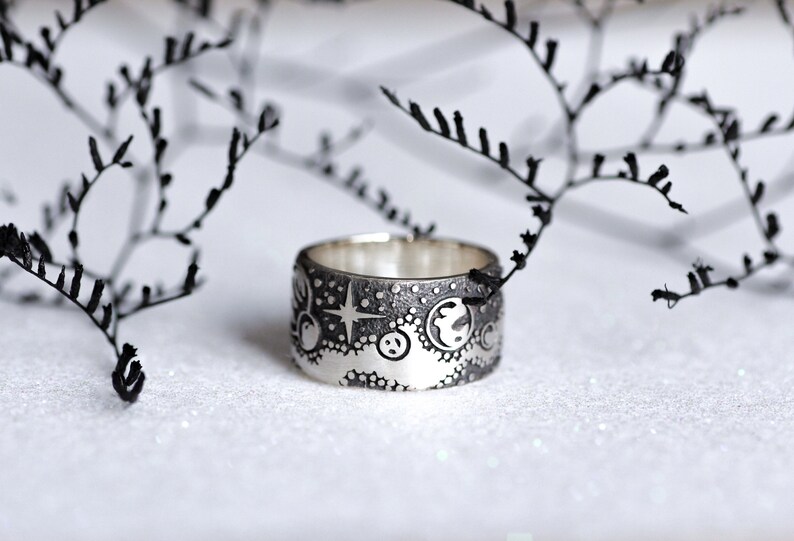 Space Ring Ring of the Planet Space Jewelry Ring of a - Etsy