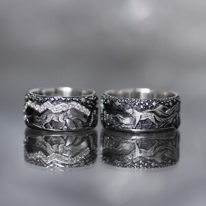 Mountain Wolf Ring Dainty Ring Wolf Ring for Women - Etsy