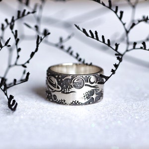 Space Ring Ring of the Planet Space Jewelry Ring of a - Etsy