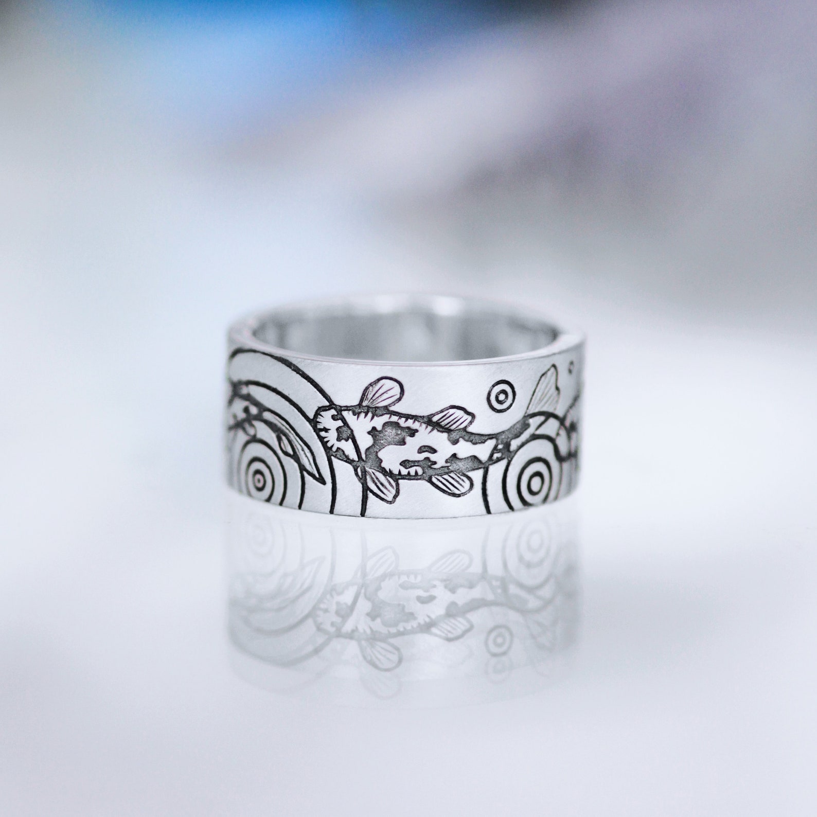 Wide Ring koi Carp Japanese Ring Japanese - Etsy