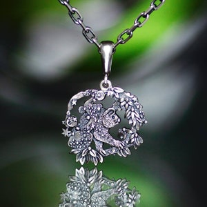 Koala Pendant Koalas on Bamboo Silver author Koala Pendant - Etsy
