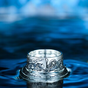 Diver Ring - Ocean Inspired Ring - Unique Ocean Ring - Craftsman Silver ...