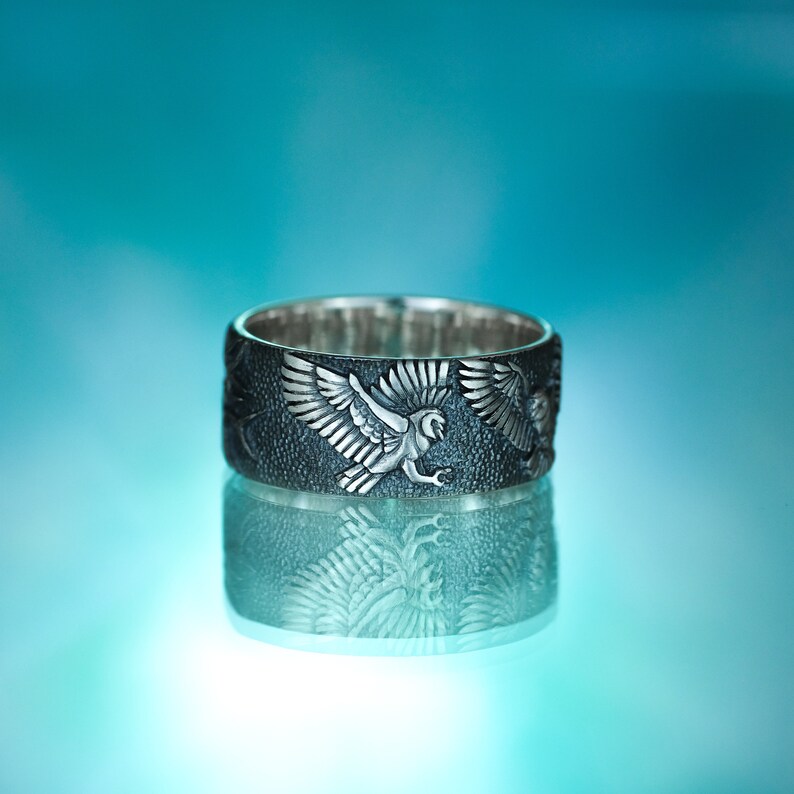 Owl Ring - Owl Flight Ring - a Symbol of Wisdom - a Gift for Her - A ...