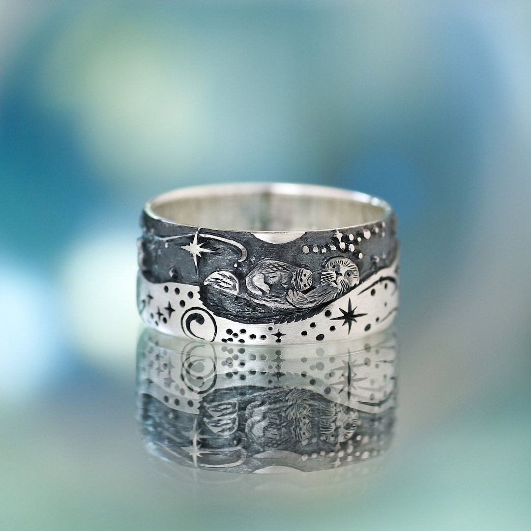Otter Ring, Sea Otter, Otter and Baby Otter, Otter Ring, Otters in ...