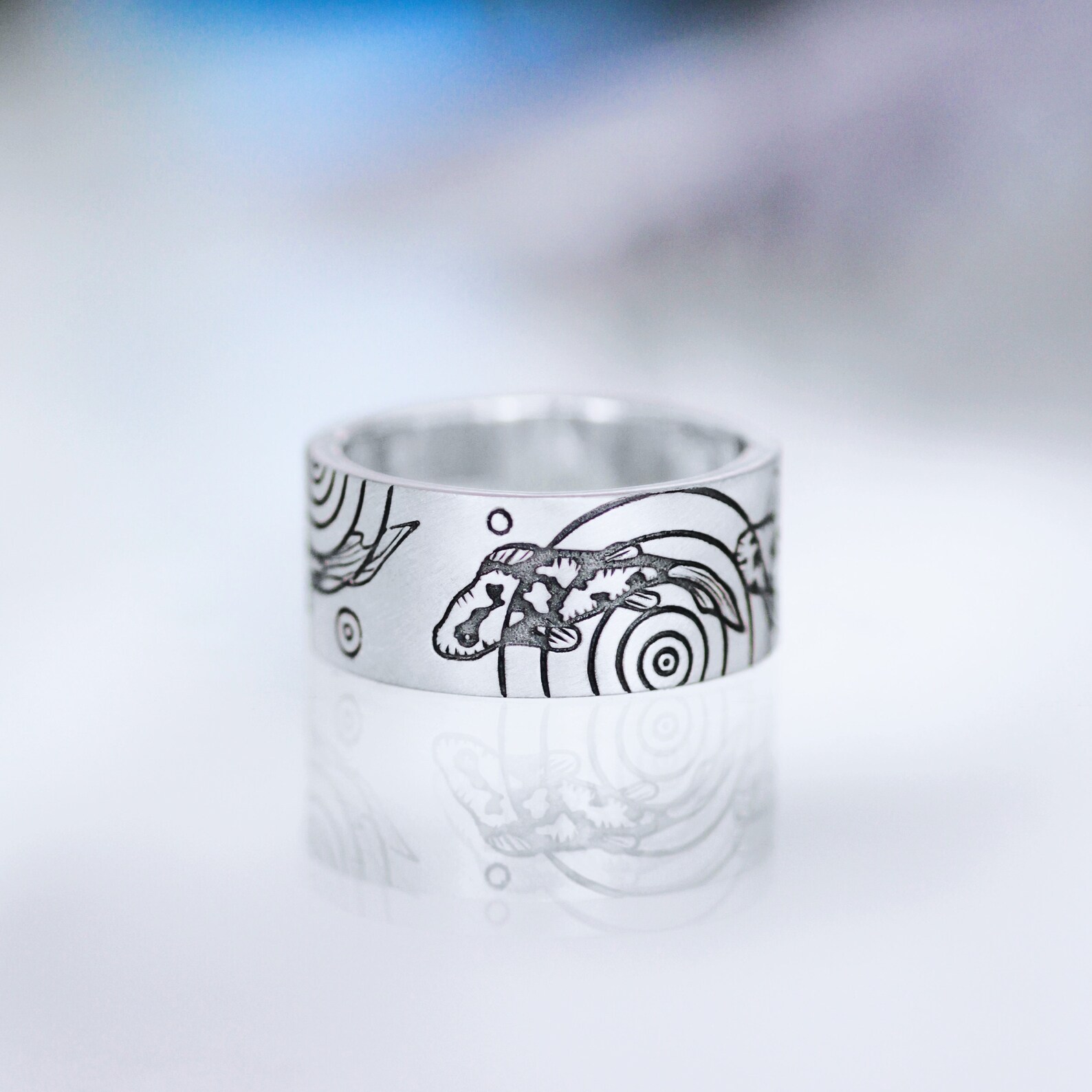 Wide Ring koi Carp Japanese Ring Japanese - Etsy