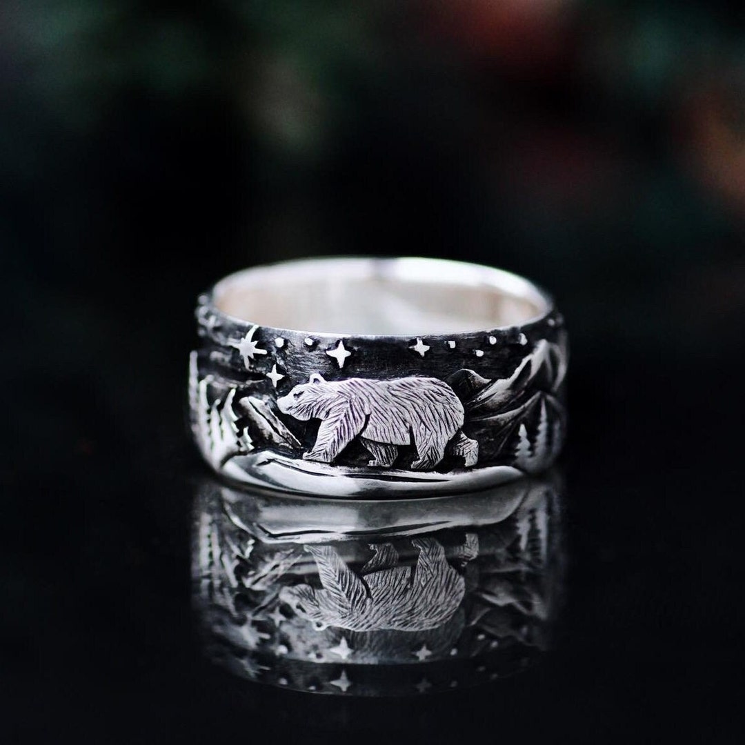 Ring bear in the Mountains Craftwork Ring Bear Ring Mountain Ring ...