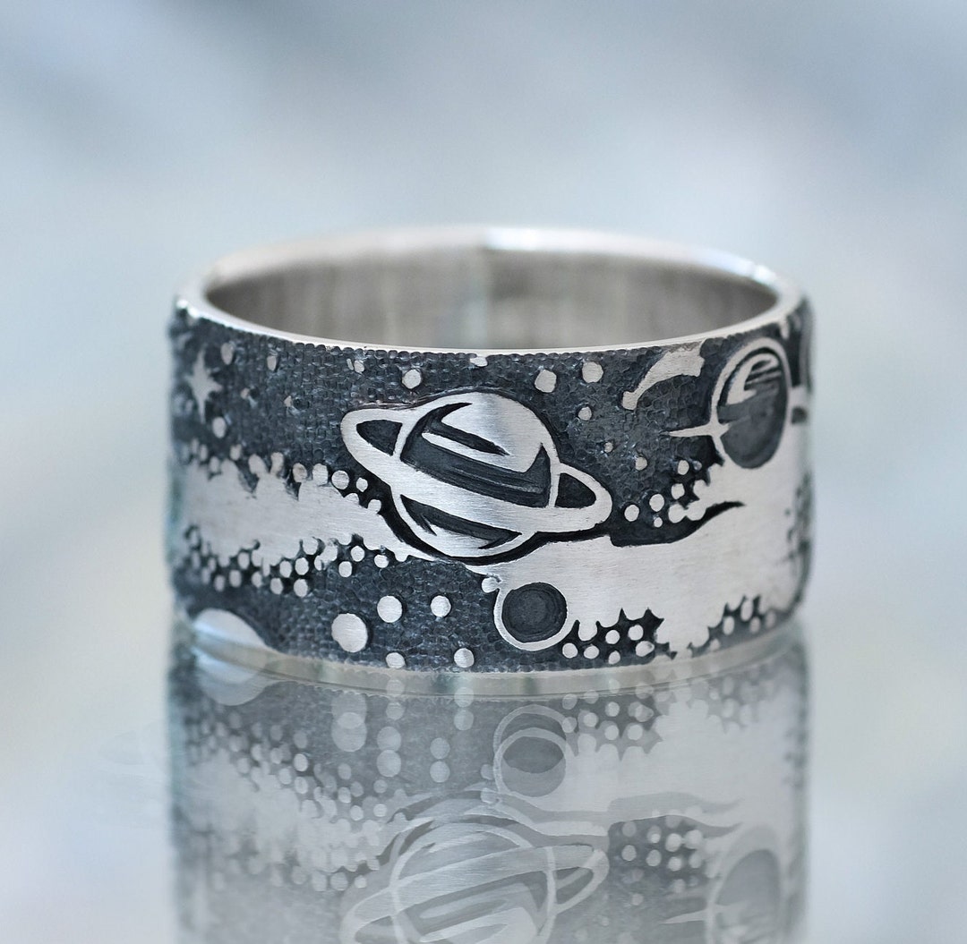 Space Ring Ring of the Planet Space Jewelry Ring of a - Etsy