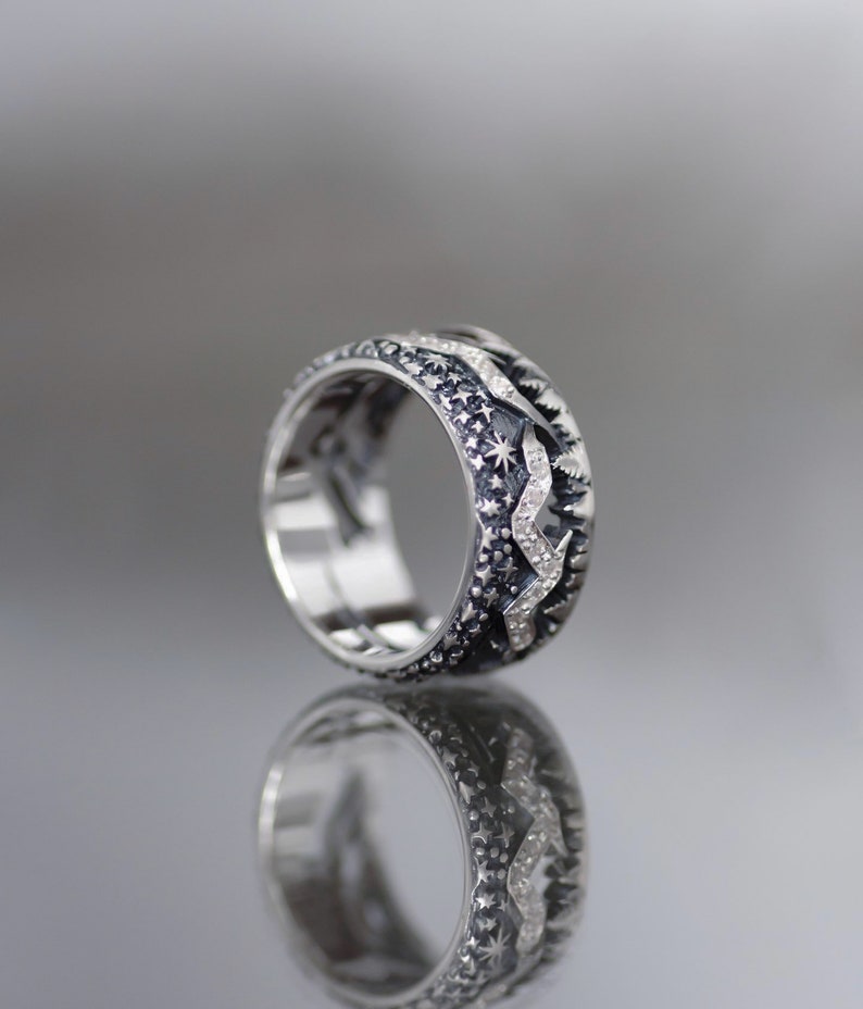 Mountain Wolf Ring Dainty Ring Wolf Ring for Women - Etsy