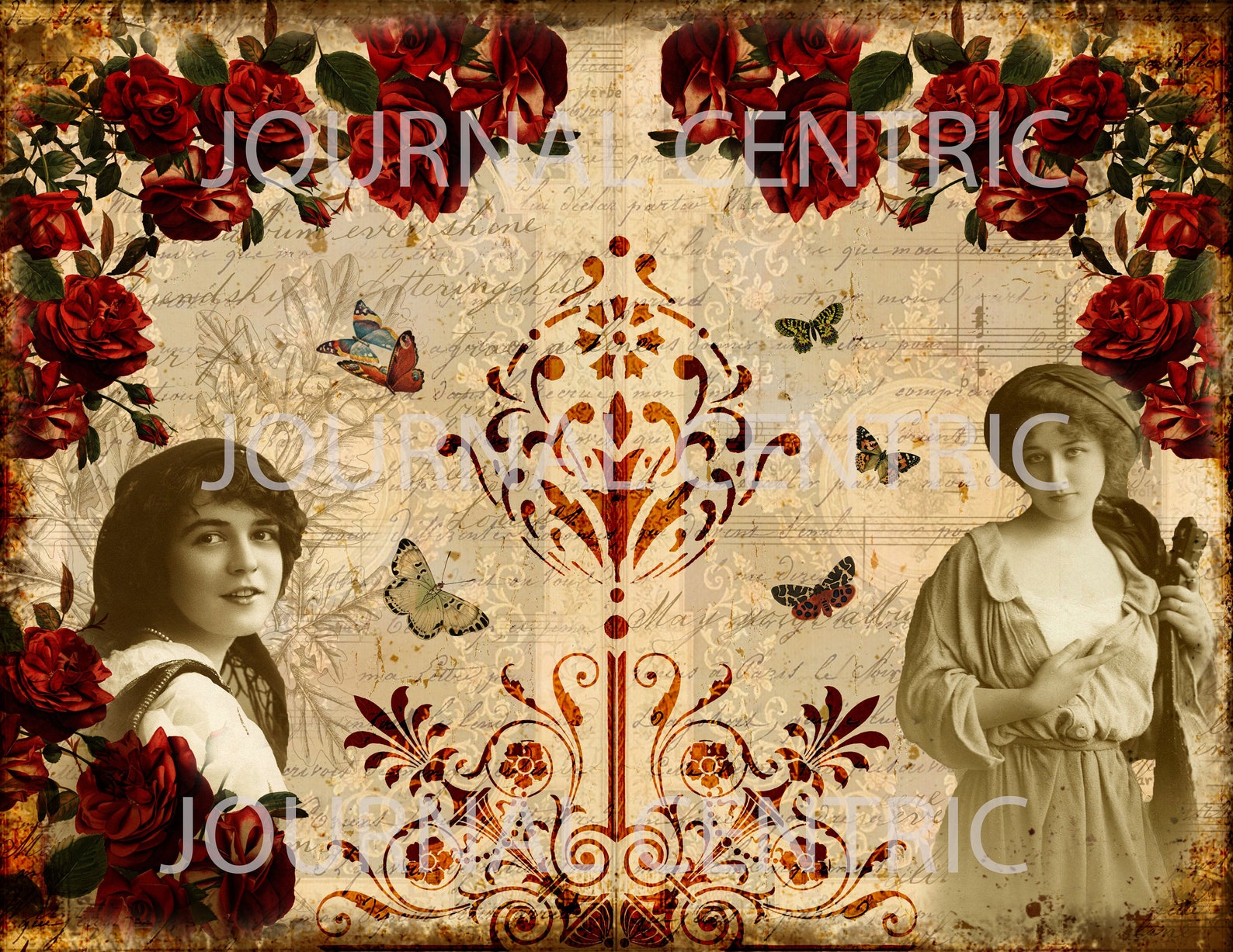 Gypsy Rose Digital Journal Kit - Etsy