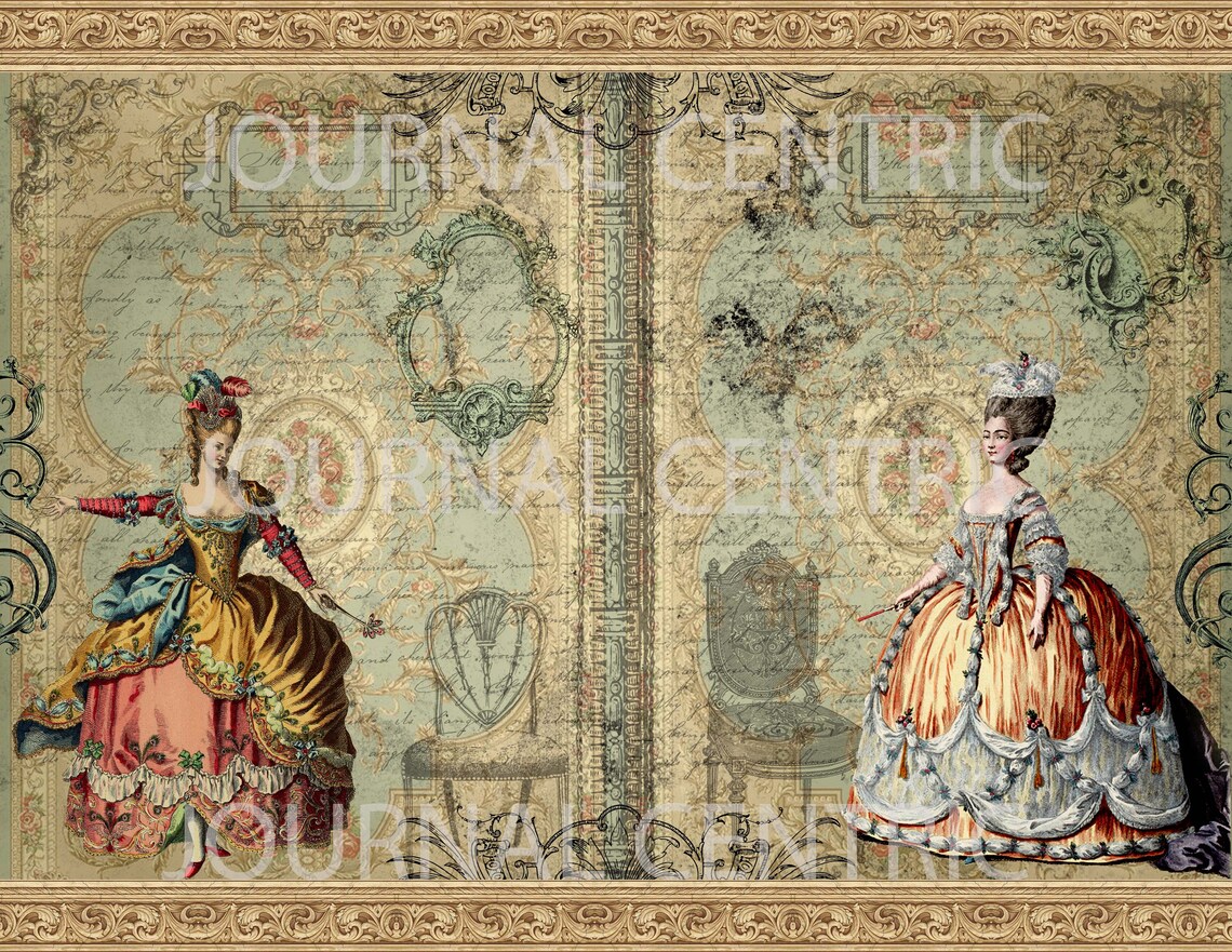 French Rococo Digital Journal Kit | Etsy